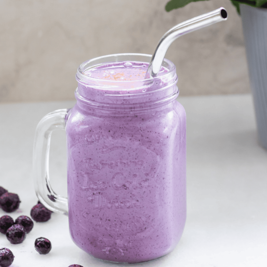 Protein Packed Blueberry Cottage Cheese Smoothie - Abra's Kitchen